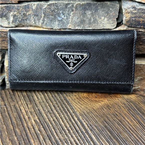 Prada | Accessories | Prada Saffiano Leather Key Case Holder | Poshmark